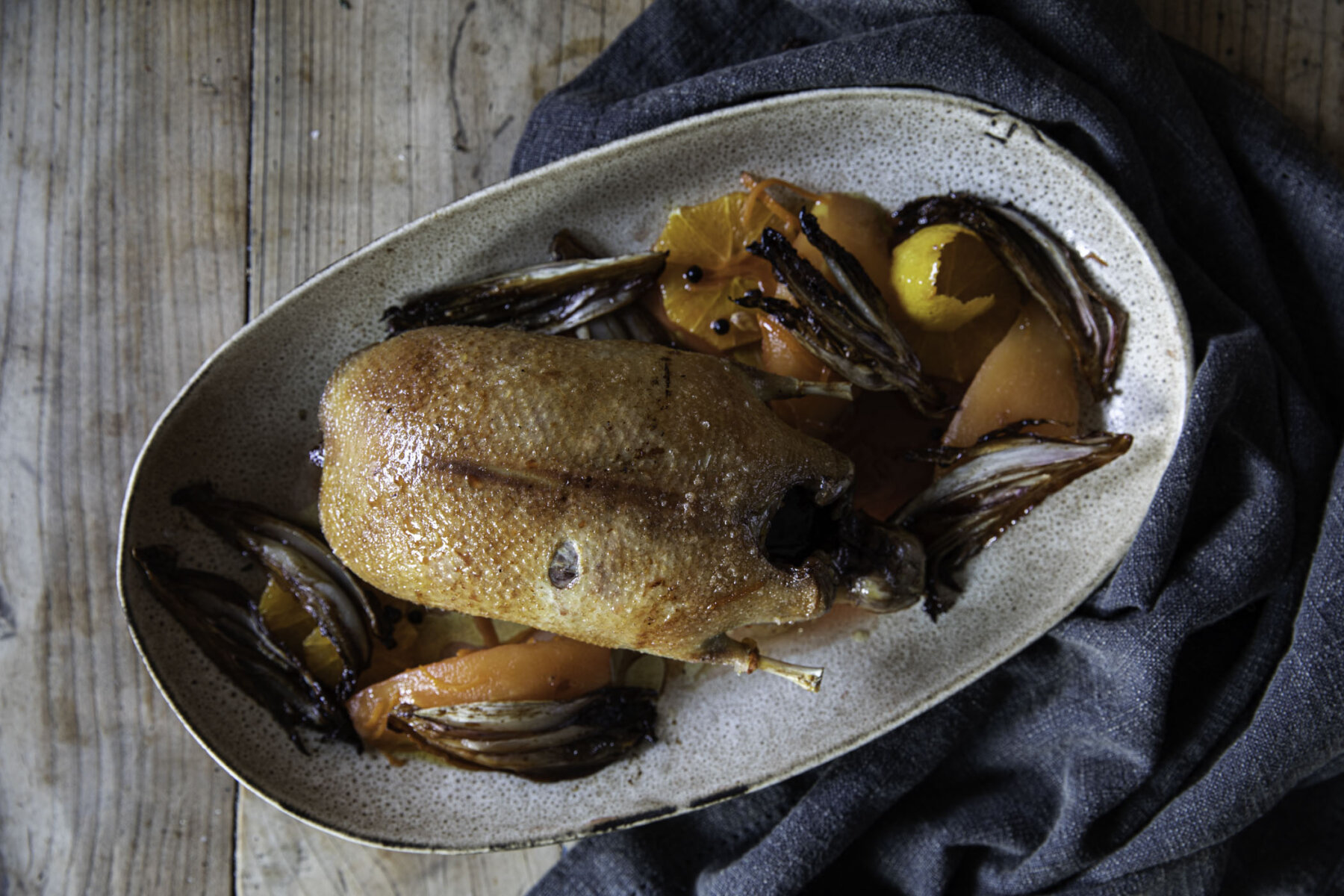 Wild Mallard With Poached Quince, Roasted Endive & Orange Recipe ...