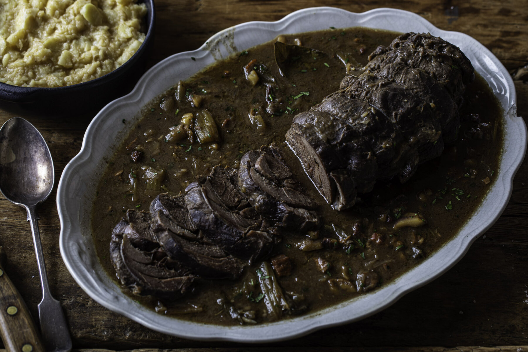 Braised Venison Shoulder With Chestnuts & Cider | Autumn Recipe