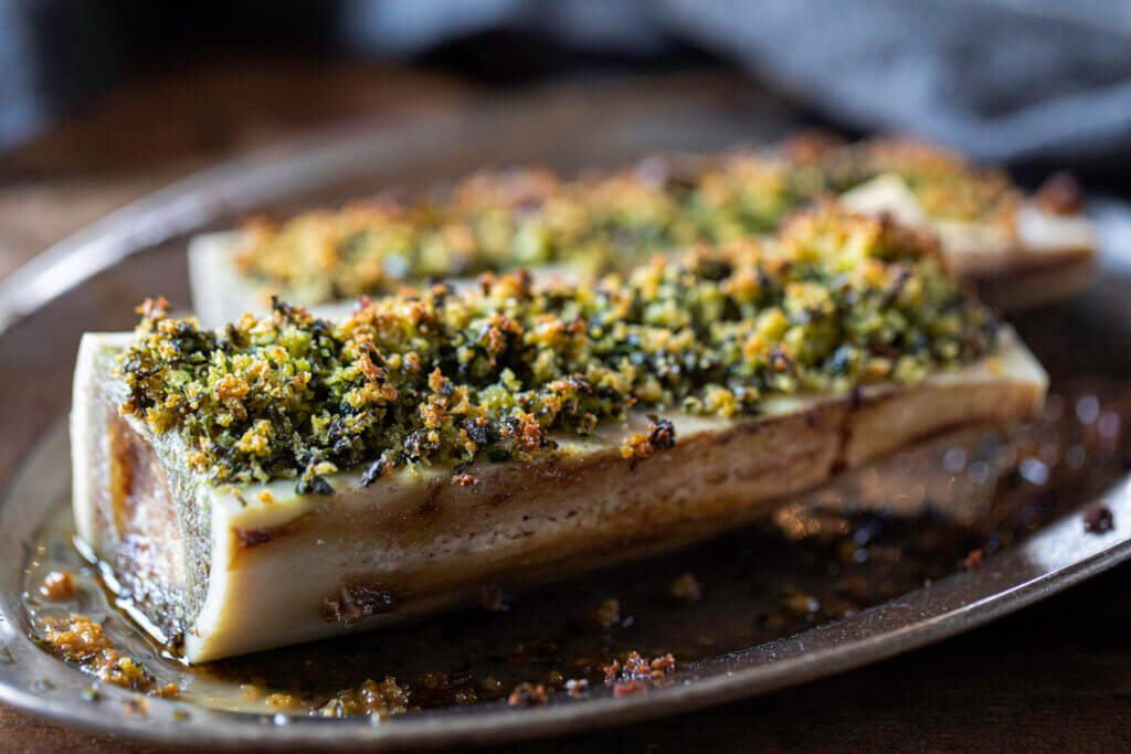 Bone Marrow Canoe Recipe With Parsley & Garlic Crumb